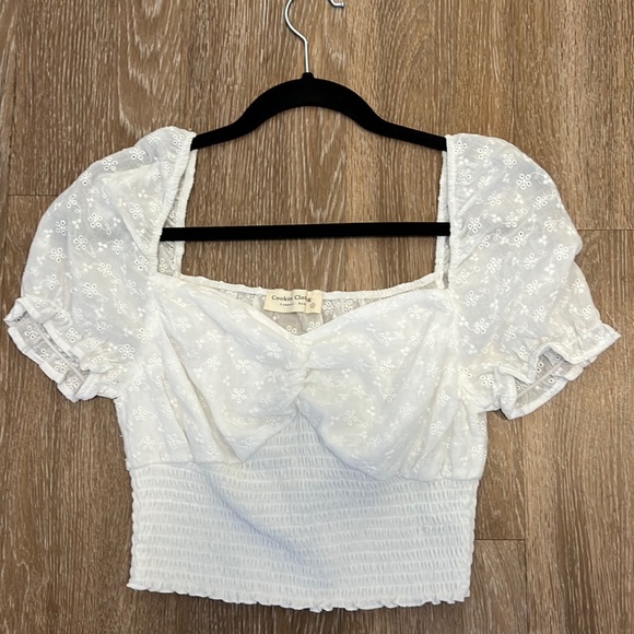 Cookies Clothing | Tops | Cookies Clothing White Floral Crop Top | Poshmark